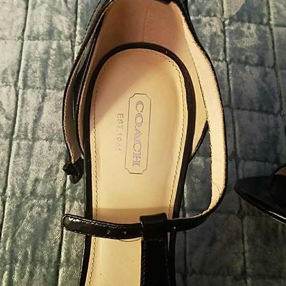 Coach | Shoes | Black Patent Coach Sandals Sz 95 | Poshmark